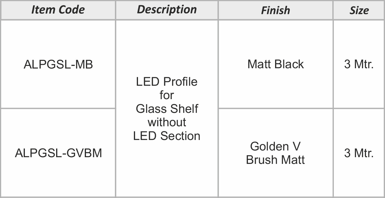 LED Profile For Glass Shelf - Laranza